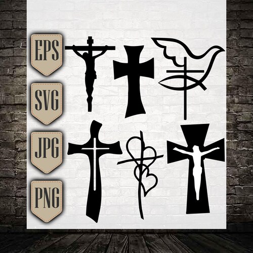 Cross Svg Catholic Cross Clipart Cross Cut File Bundle - Etsy