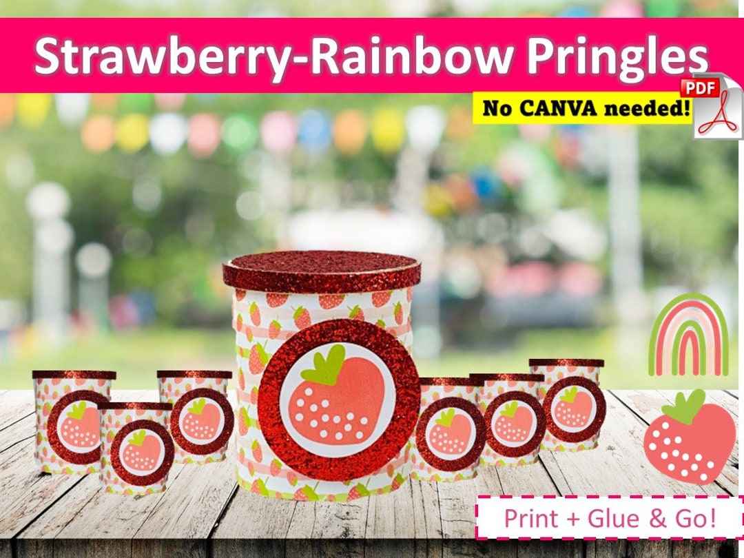Strawberry-rainbow Pringles DIGITAL INSTANT DOWNLOAD - Etsy