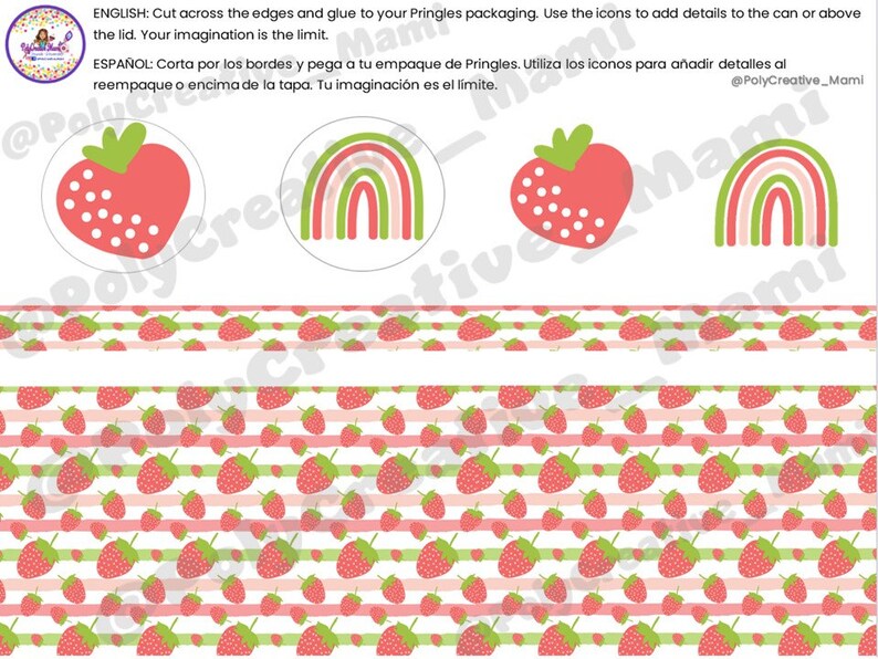 Strawberry-rainbow Pringles DIGITAL INSTANT DOWNLOAD - Etsy