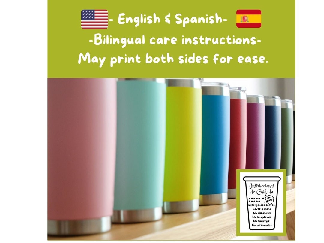 Care Instructions bilingual DIGITAL DOWNLOAD - Etsy