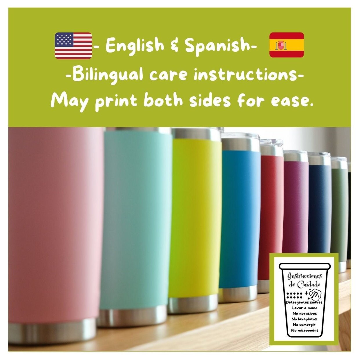 Care Instructions bilingual DIGITAL DOWNLOAD - Etsy