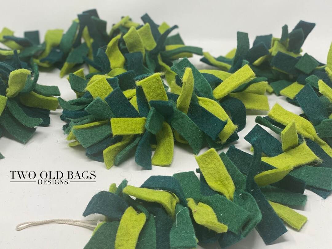 St Patricks Day Decorations, St Patricks Garland, Green Garland, Felted ...