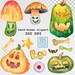 Watercolor Clipart for Halloween. A Set of Printable Stickers: Pumpkins ...