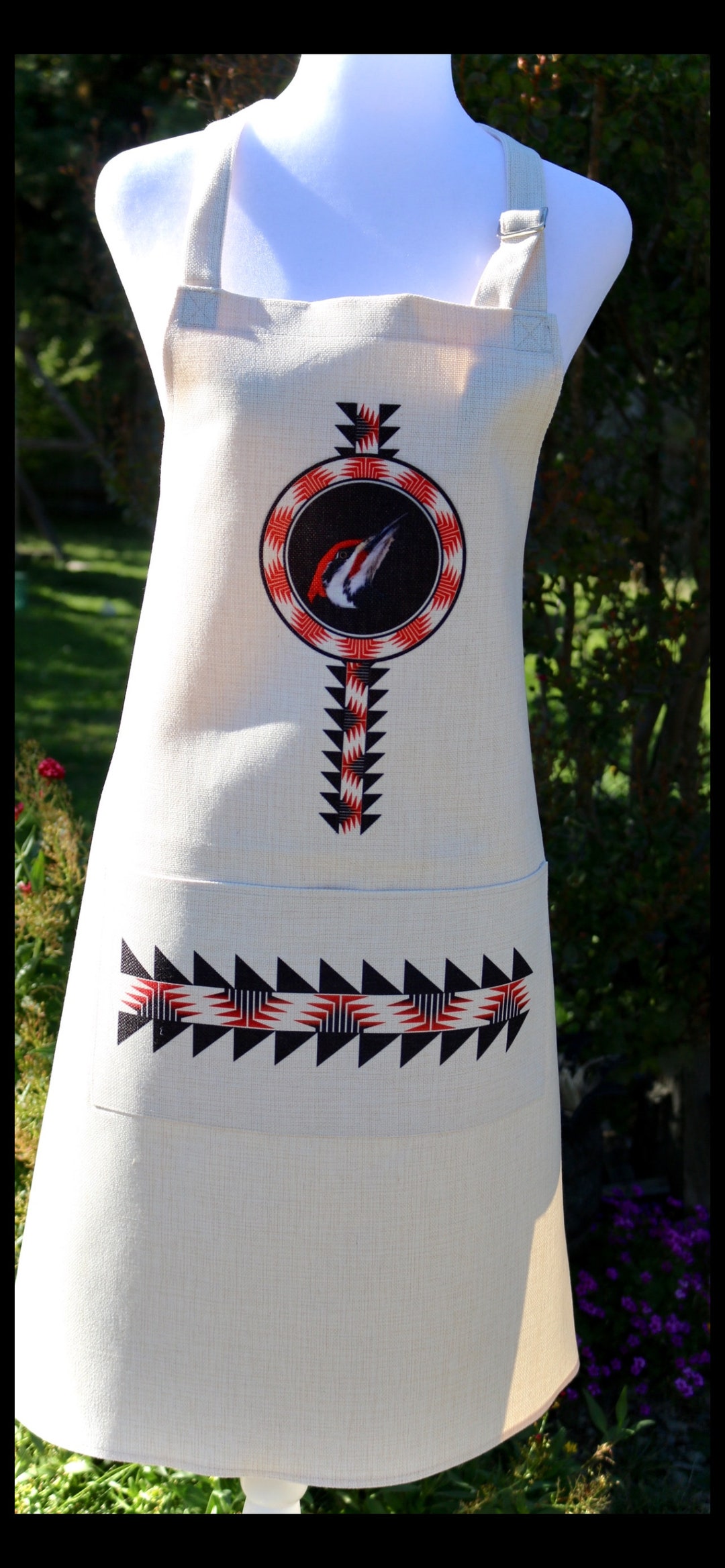 Apron, Pileated Woodpecker, Sturgeon Back Design, Frog Foot Design ...
