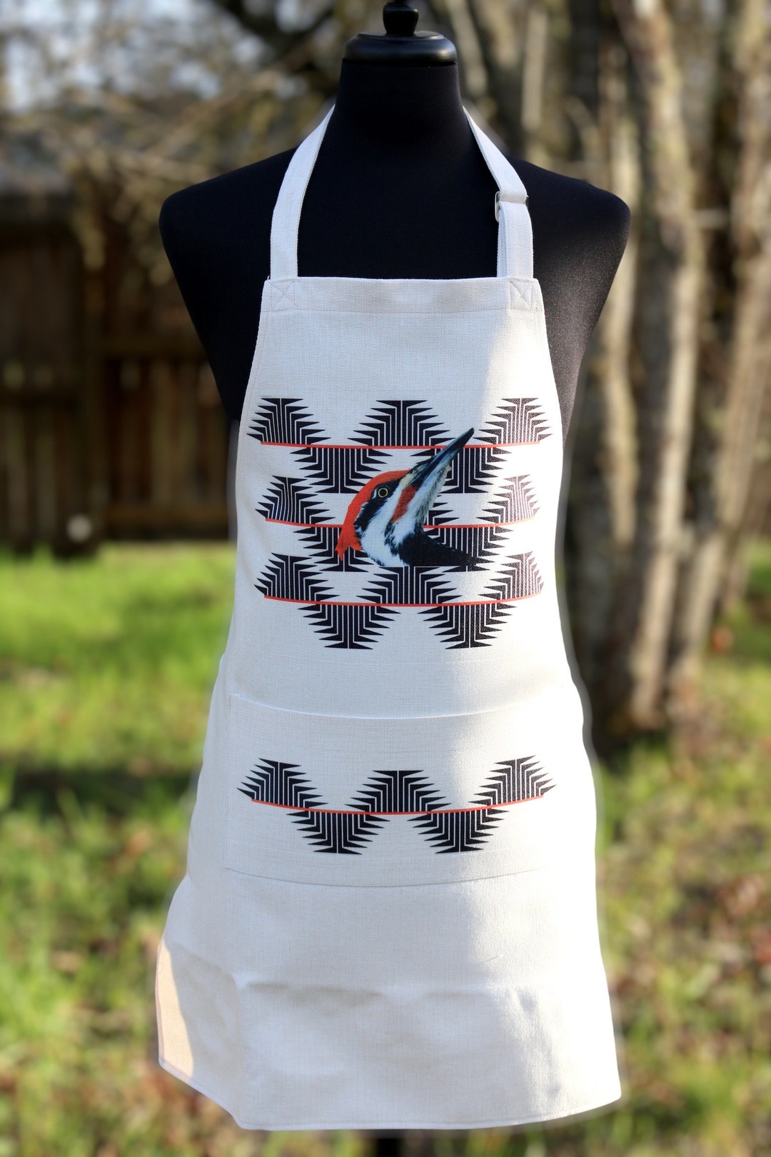 Apron, Pileated Woodpecker, Frog Foot Design, Hupa, Yurok, Native ...