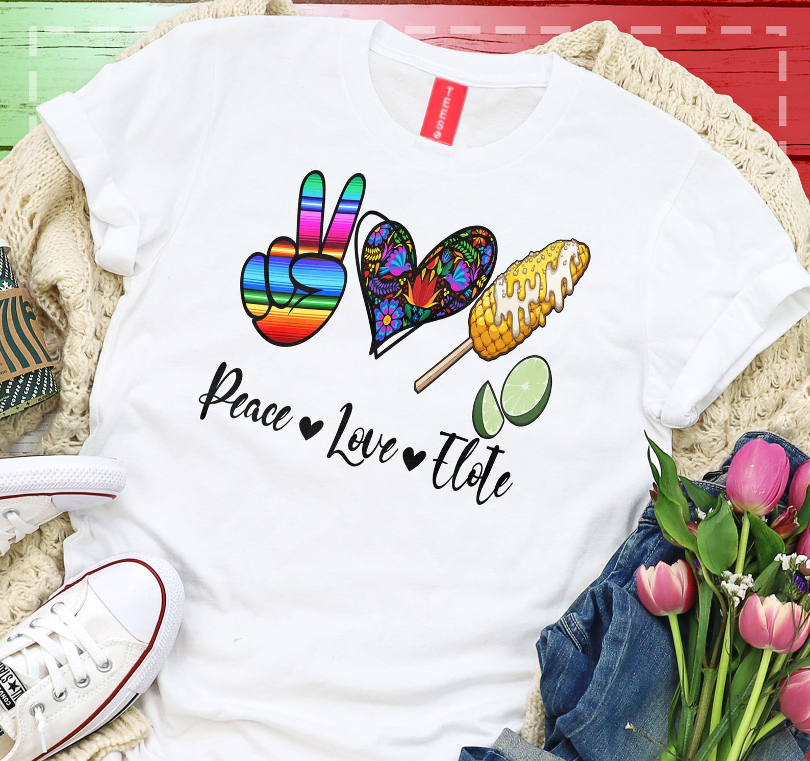 Peace Love Mexican Traditional Items Shirt - Etsy