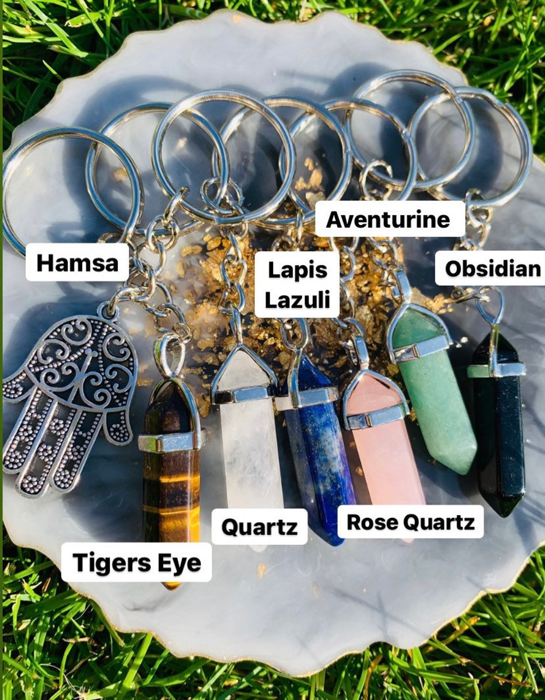 Crystal Keyrings | Crystal Keychains | Crystal Healing | Opalite | Rose ...