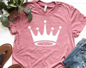 Crown Tee Gift, Crown Tee, Pageant T-shirts Queen and Crown Tee, Queen ...