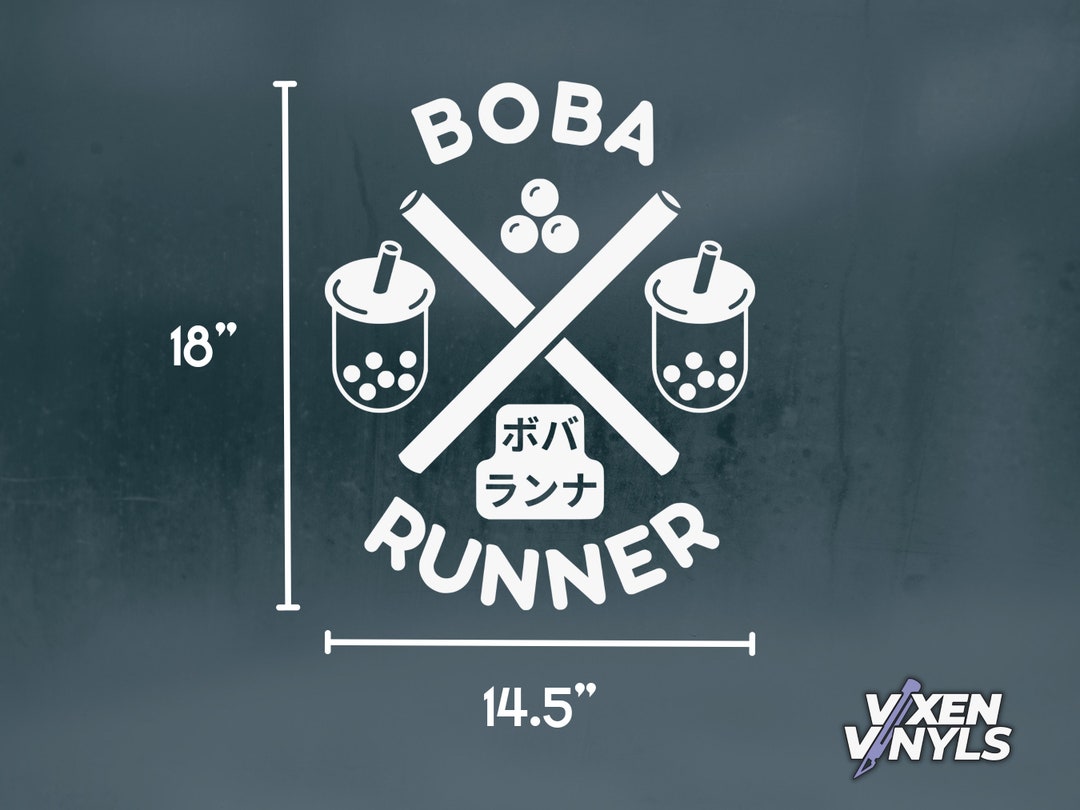 Boba Runner Kanji 18” Rear Window Windshield Vinyl Decal Sticker JDM ...