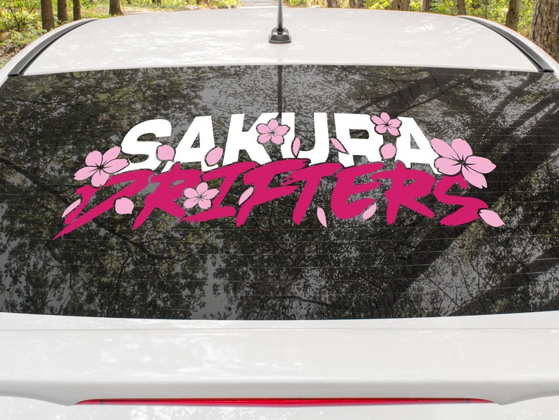 Sakura Drifters Brush JDM Cherry Blossom Petals Vinyl Decal Sticker - Etsy