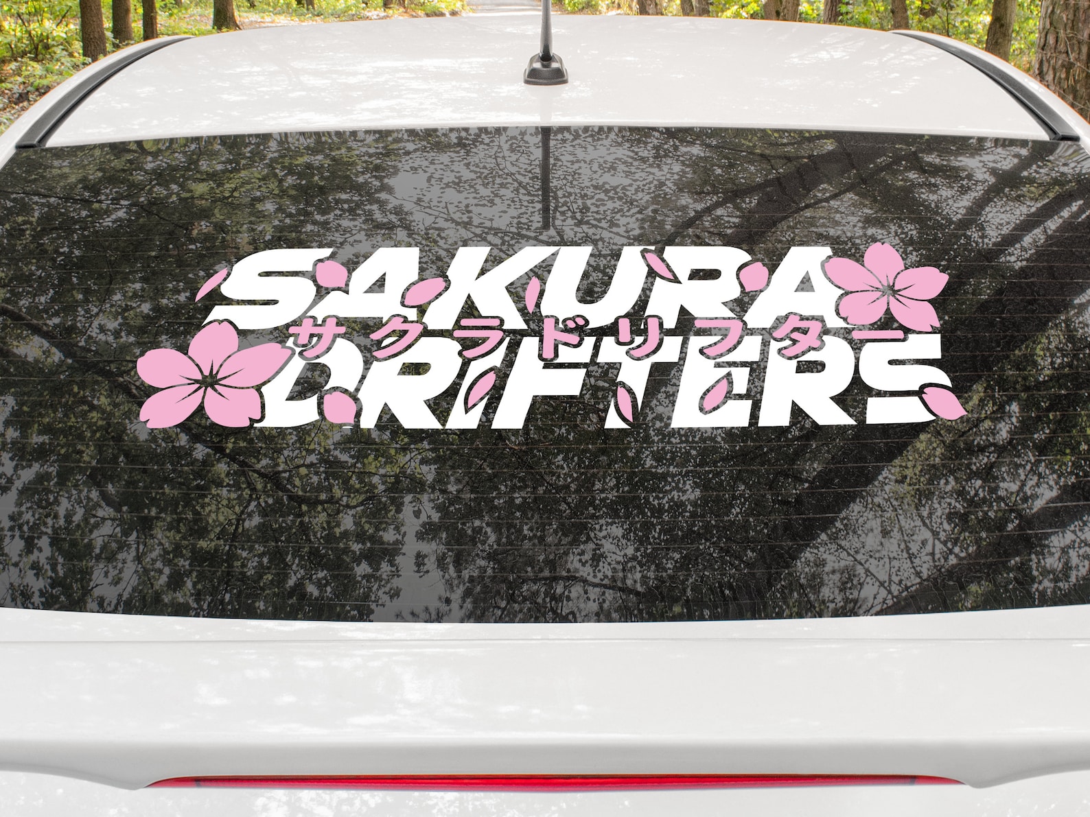 Sakura Drifters Stacked JDM Cherry Blossom Petals XL Rear Windshield ...