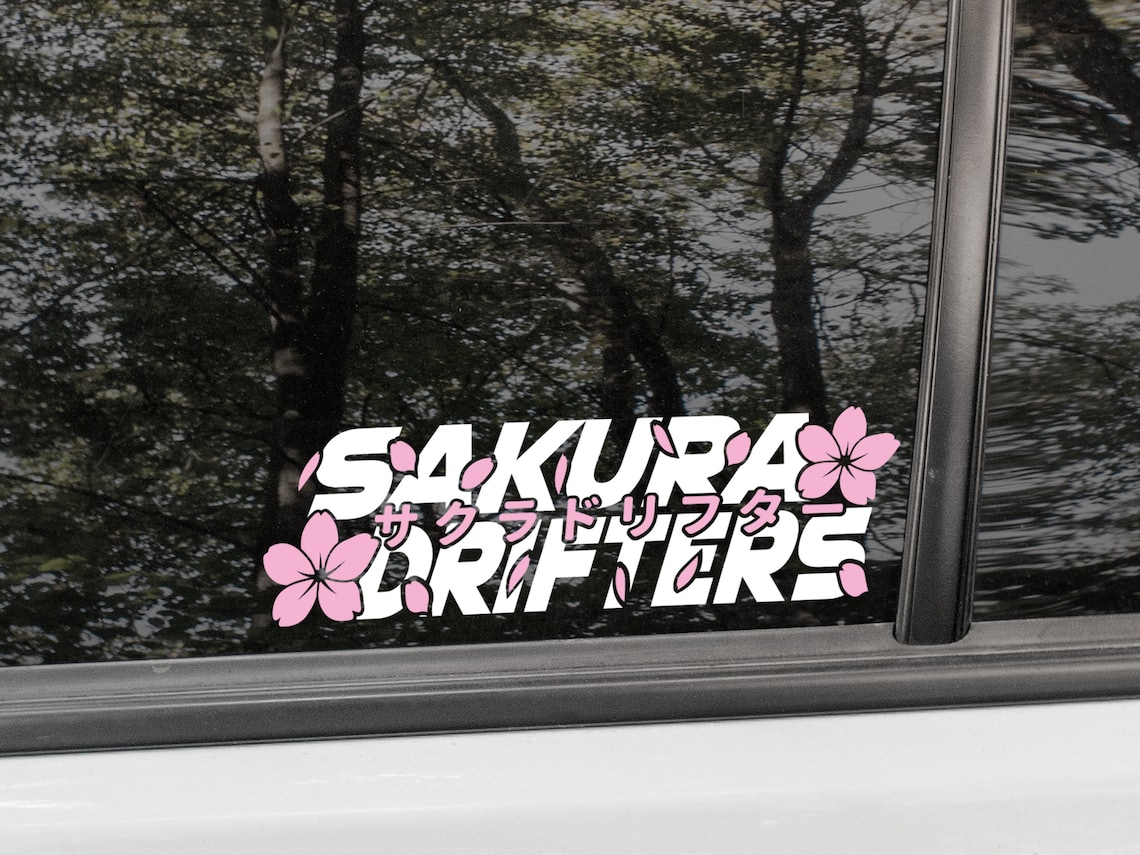 Sakura Drifters Stacked JDM Cherry Blossom Petals Vinyl Decal Sticker ...