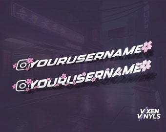 JDM With Kanji Lettering Side A Pillar Windshield Banner Decal - Etsy