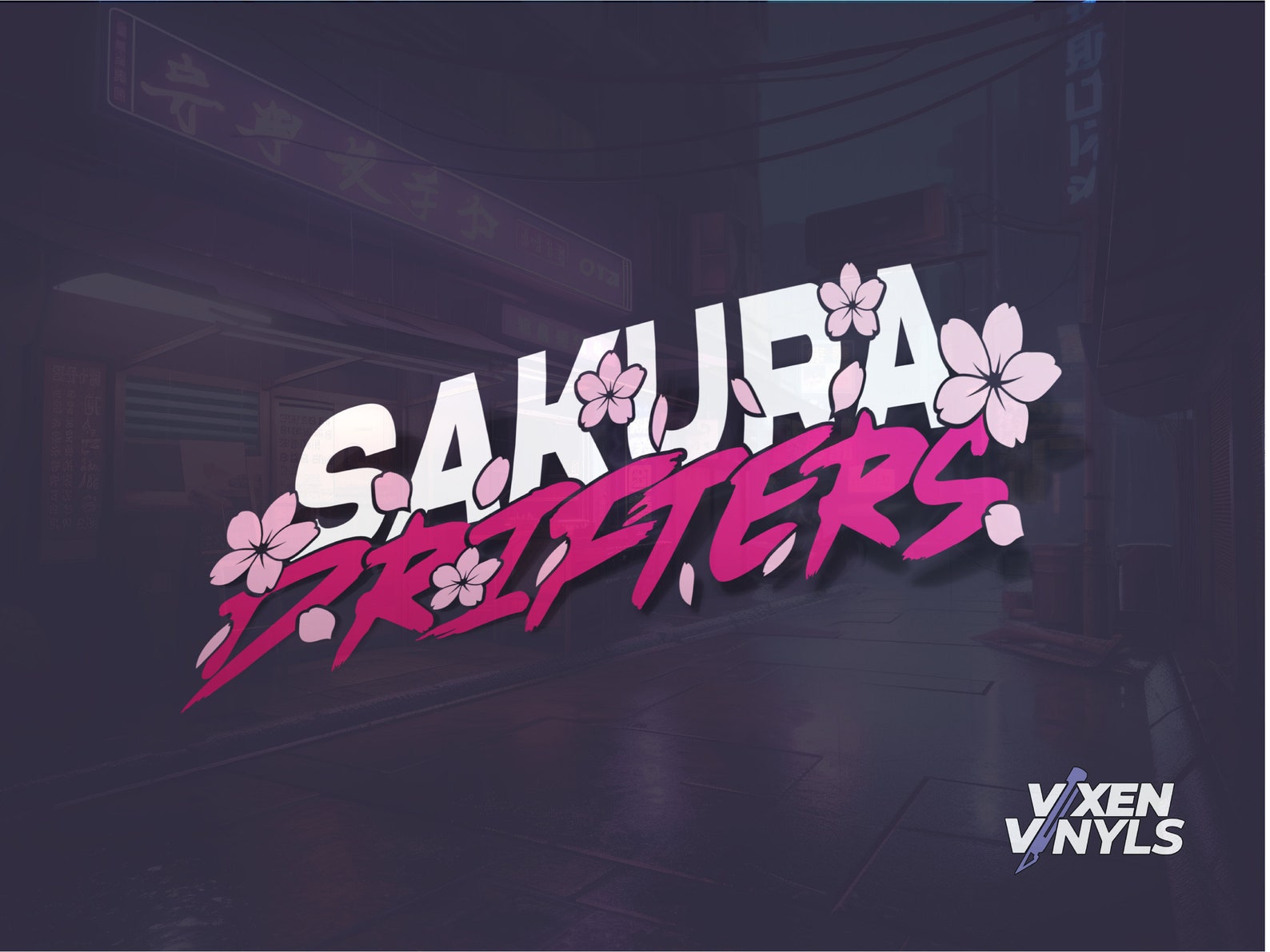 Sakura Drifters Brush JDM Cherry Blossom Petals Vinyl Decal Sticker - Etsy