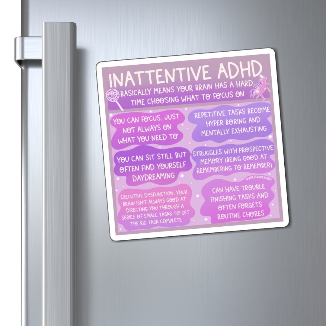 Inattentive ADHD Magnets - Etsy