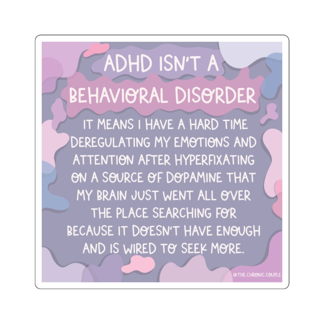 ADHD Square Stickers - Etsy