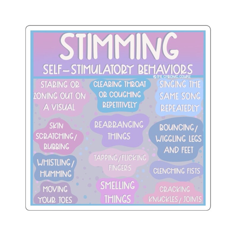 Stimming Square Stickers - Etsy