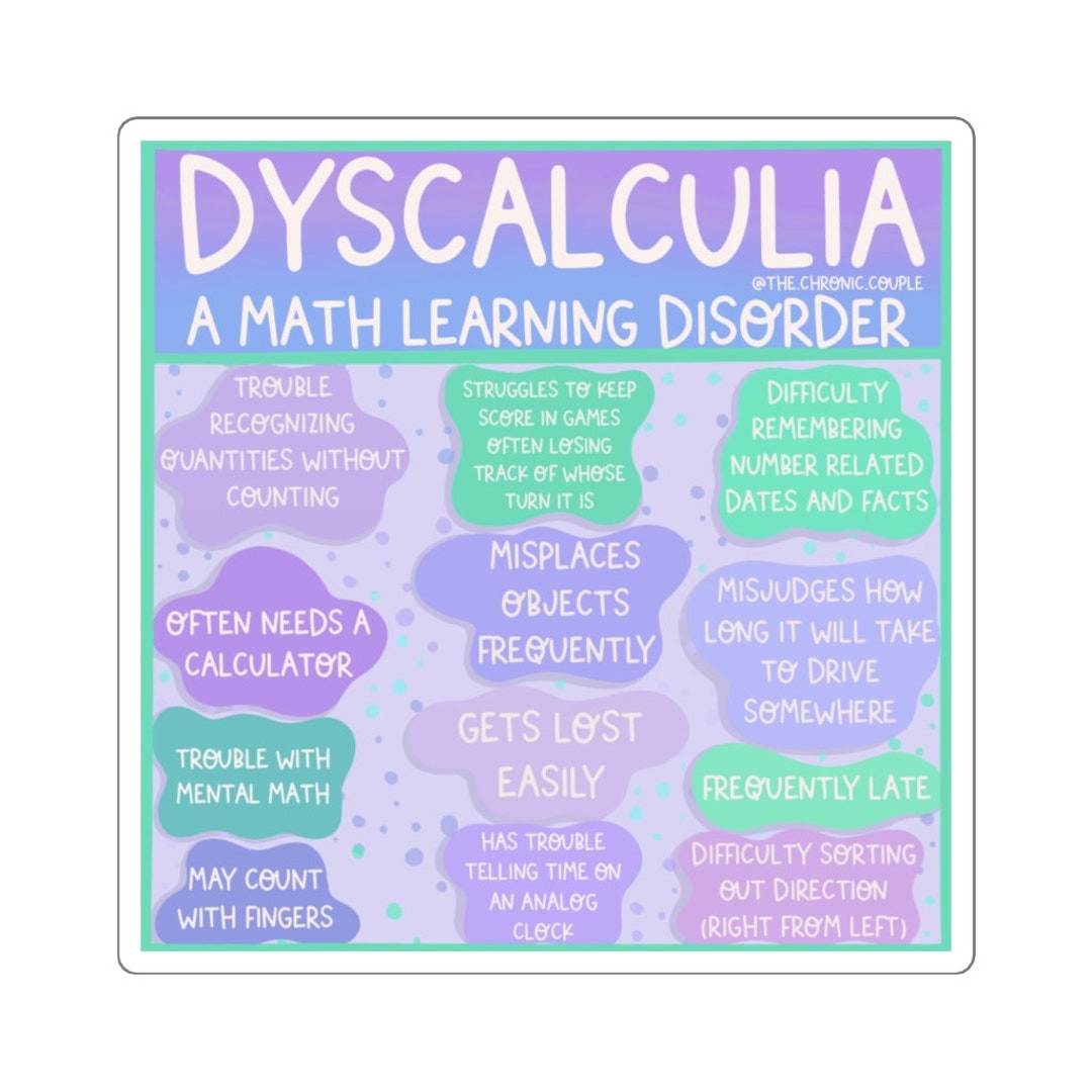 Dyscalculia Square Stickers - Etsy