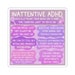 Inattentive Type ADHD Square Stickers - Etsy