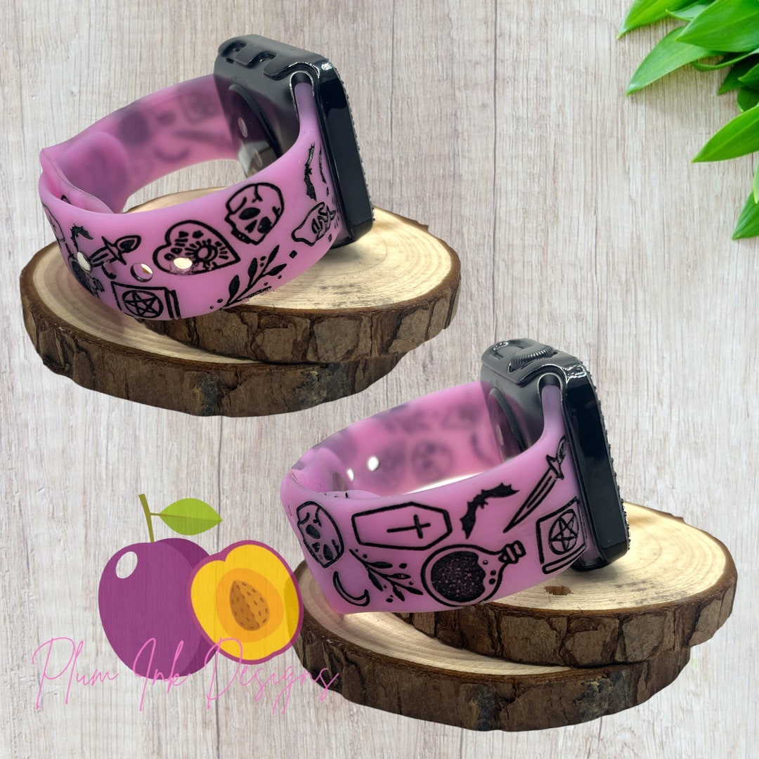 Halloween Witch Vibes, Apple Compatible Watchband ,coffin, Skeleton ...
