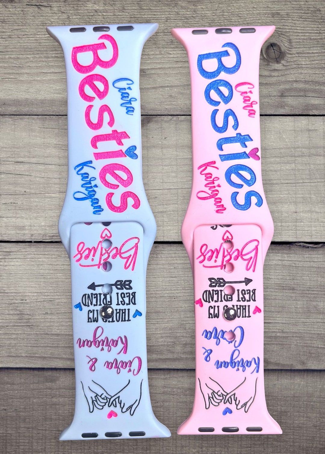 Besties Watch With Names, Samsung Engraved Watchband, Fitbit Versa 2 ...