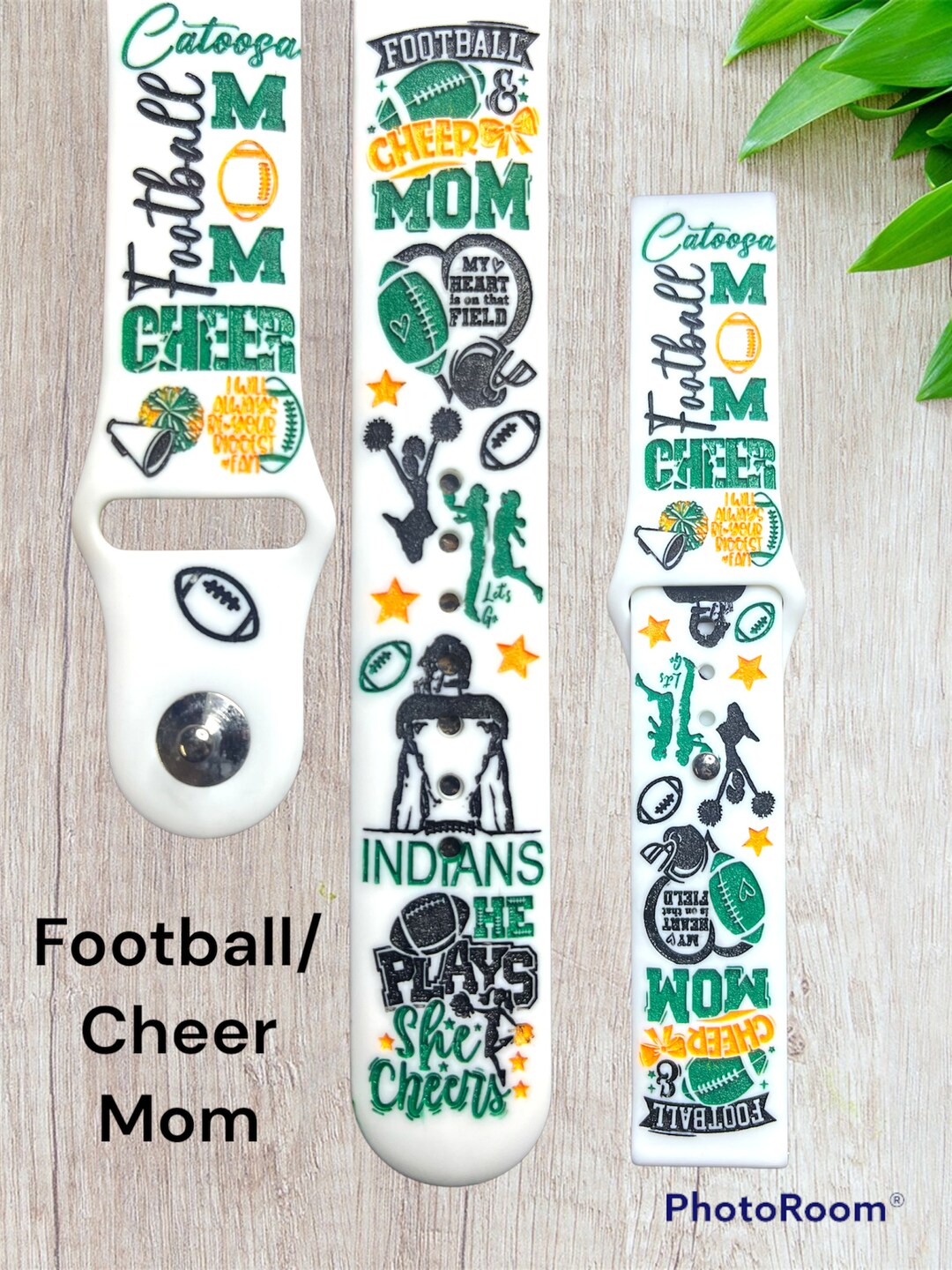 Football Cheer Mom, Laser Engraved Smart, Samsung, Fitbit Versa 2 Watch ...