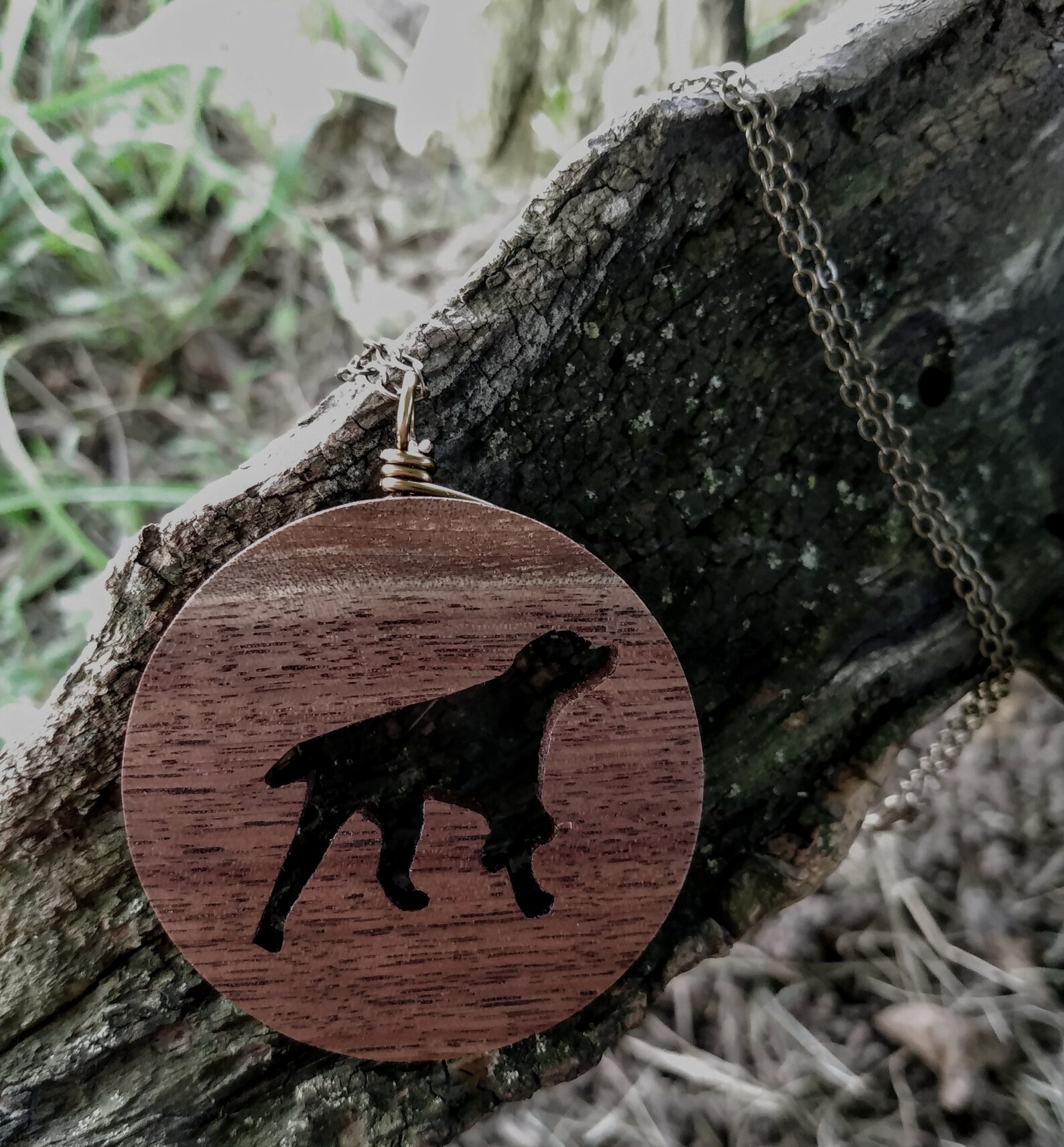 German Shorthaired Pointer Cutout in Walnut Necklace - Etsy