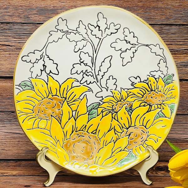 Sunflower Plate - Etsy