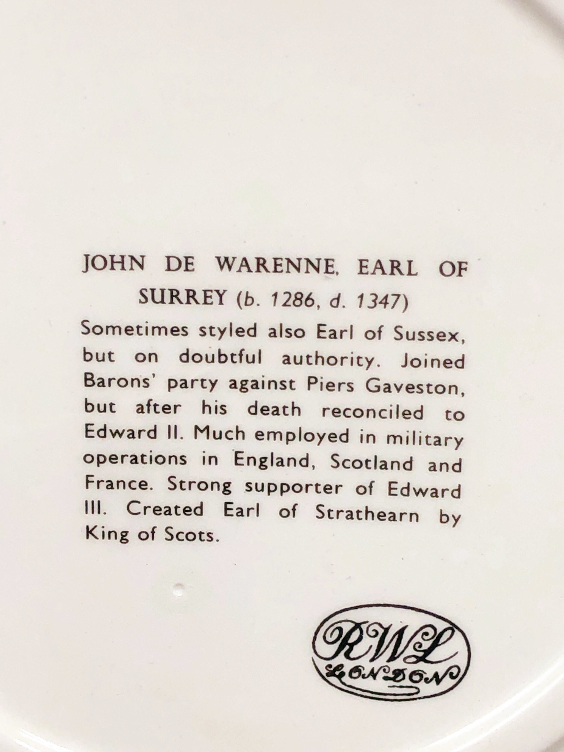 John De Warenne Earl of Surrey and Sussex 1286-1347 - Etsy