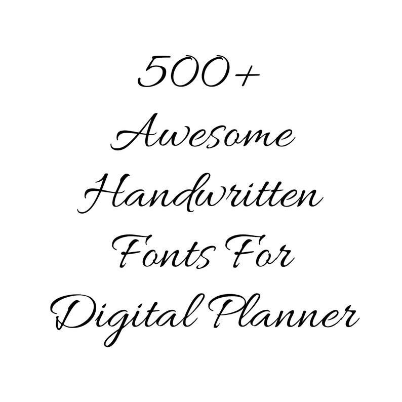 Digital Planner Handwriting Font, Calligraphy Script Font, Cursive Font ...