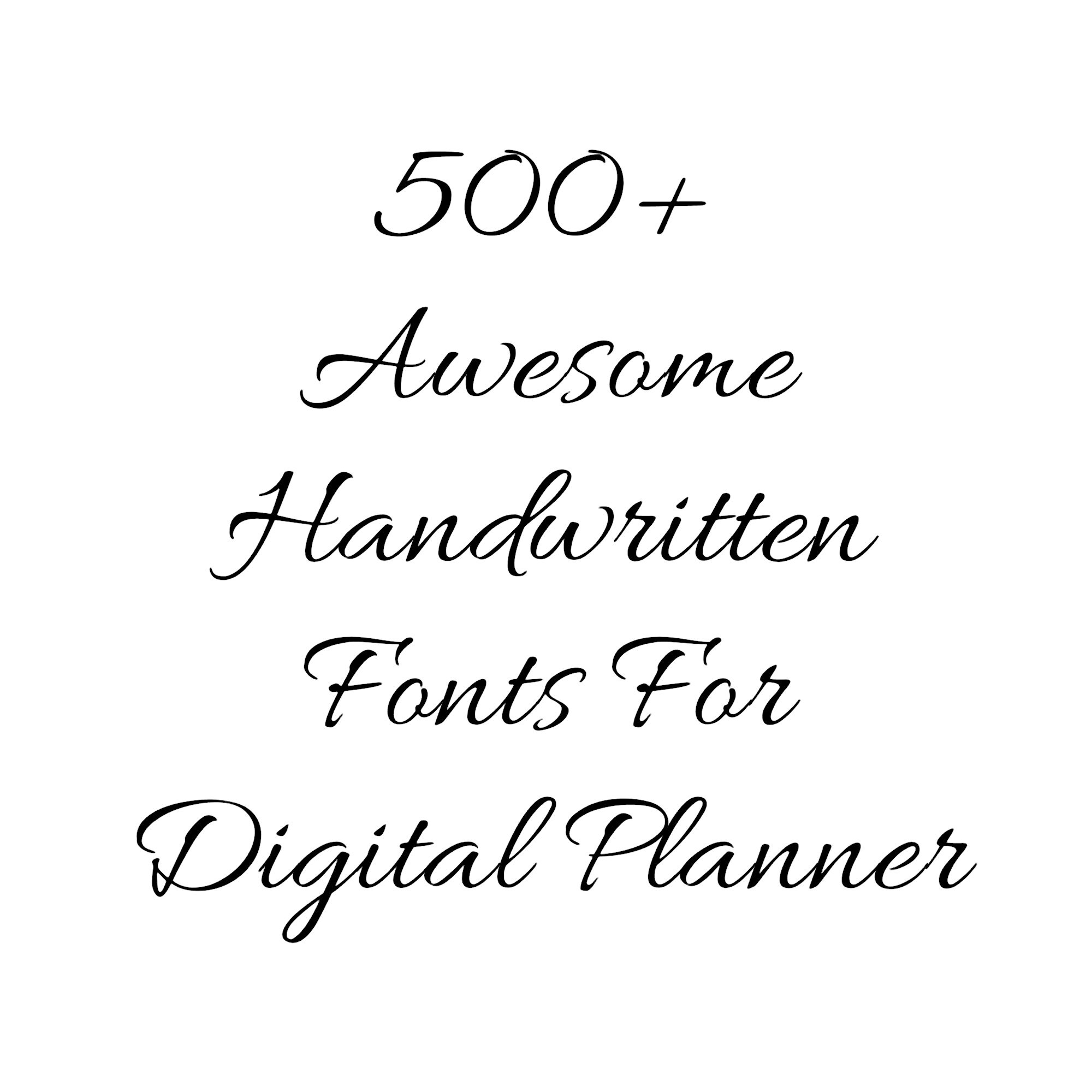 Digital Planner Handwriting Font, Calligraphy Script Font, Cursive Font ...