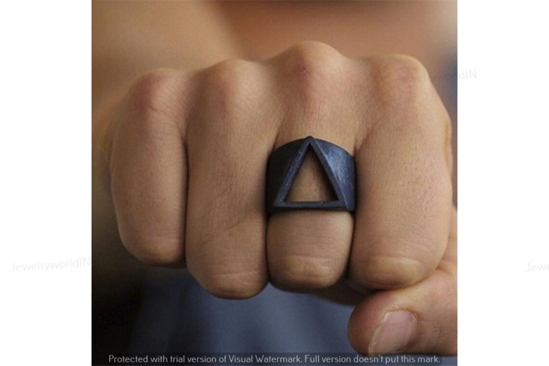 Hollow Triangle Ring, V Ring, Men's Ring, Man Ring, Rings for Men, 925 ...
