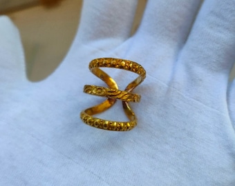 Adjustable Swan Splint Ring Sterling Silver Swan Splint Ring RA ...