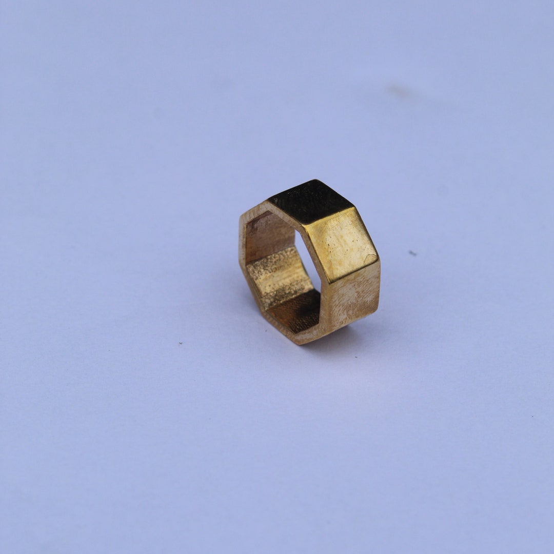 Hexagon Hex Nut Bolt Band Ring Octagonal Ring Screw Silver - Etsy