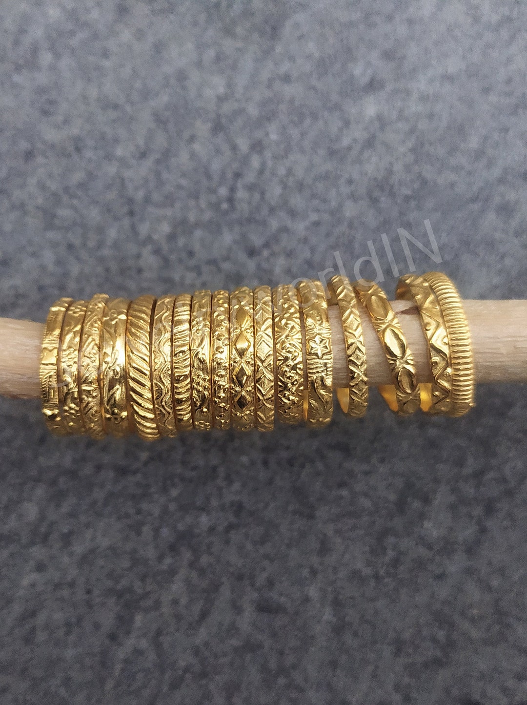 Stacking Woman Brass Ring Stackable Gold Ring. Super Thin Gold Ring for ...