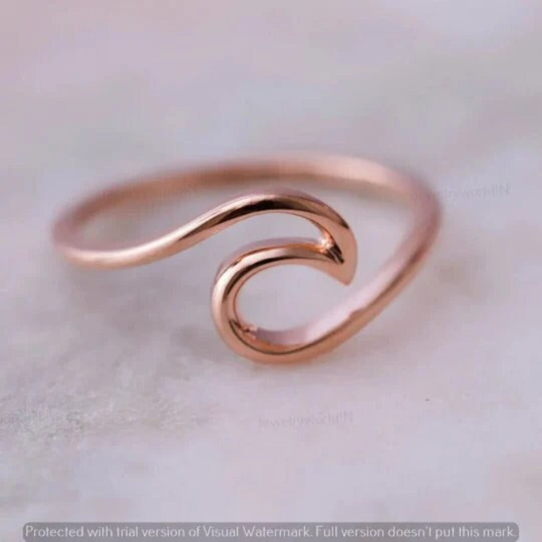 Wavy Wave Ring, Ocean Ring, Dainty Wave Rings, Wave Rings, Sterling ...
