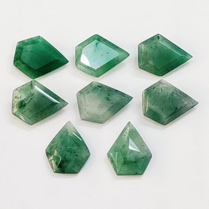 Genuine Green Moss Quartz Faceted Shield Shape Step Cut Moss - Etsy UK