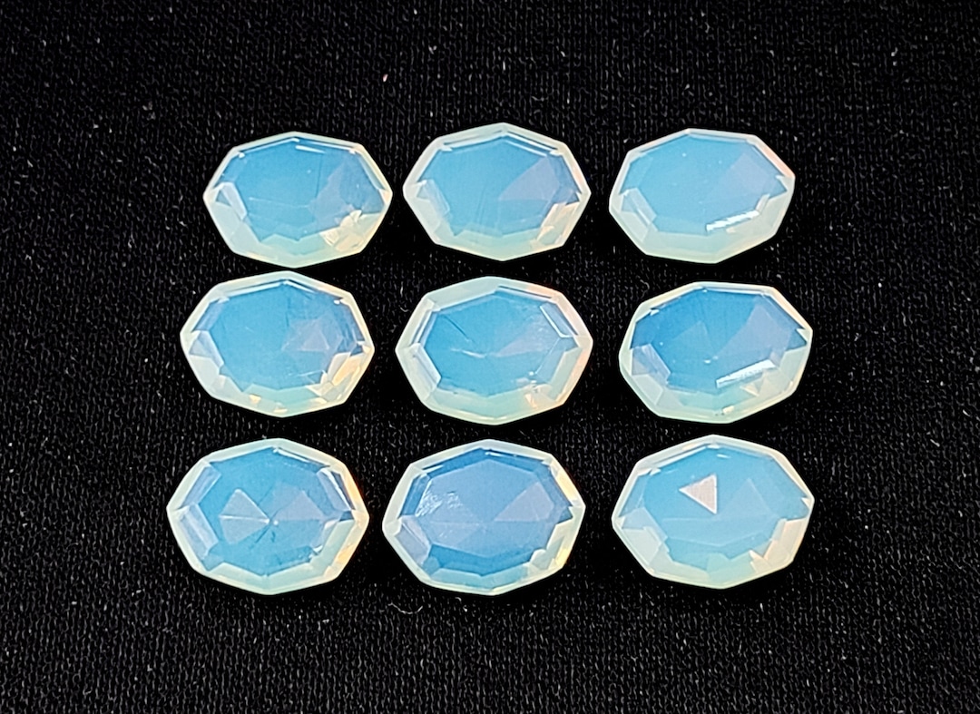 Hydro Ethiopian Opal Faceted Gemstone, Hydro White Rainbow Octagon ...