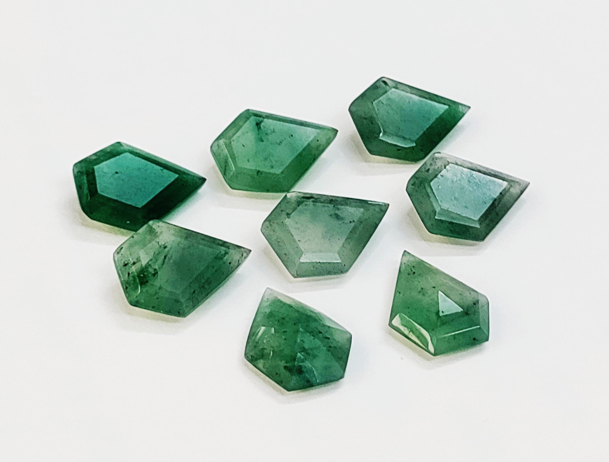 Genuine Green Moss Quartz Faceted Shield Shape Step Cut Moss - Etsy UK