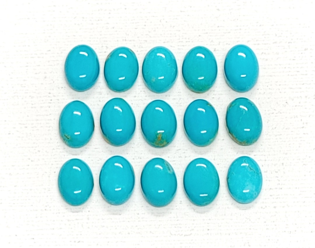 AAA Arizona Turquoise Cabochons Oval Shape, Natural Turquoise Oval Cabs ...