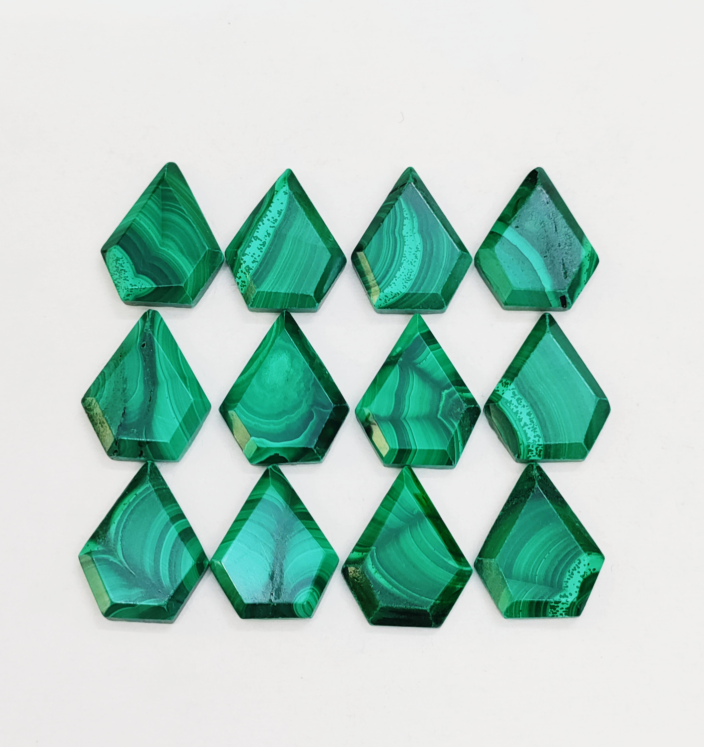 Natural Malachite Faceted Gemstone Malachite Shield Shape - Etsy