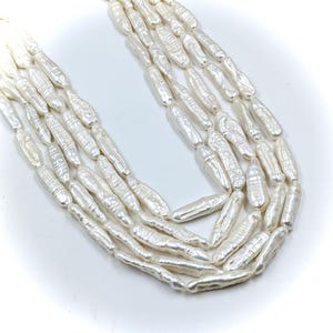 Natural Biwa Pearl Strand, Biwa Pearl Long Stick, AAA+ Pearl Biwa ...