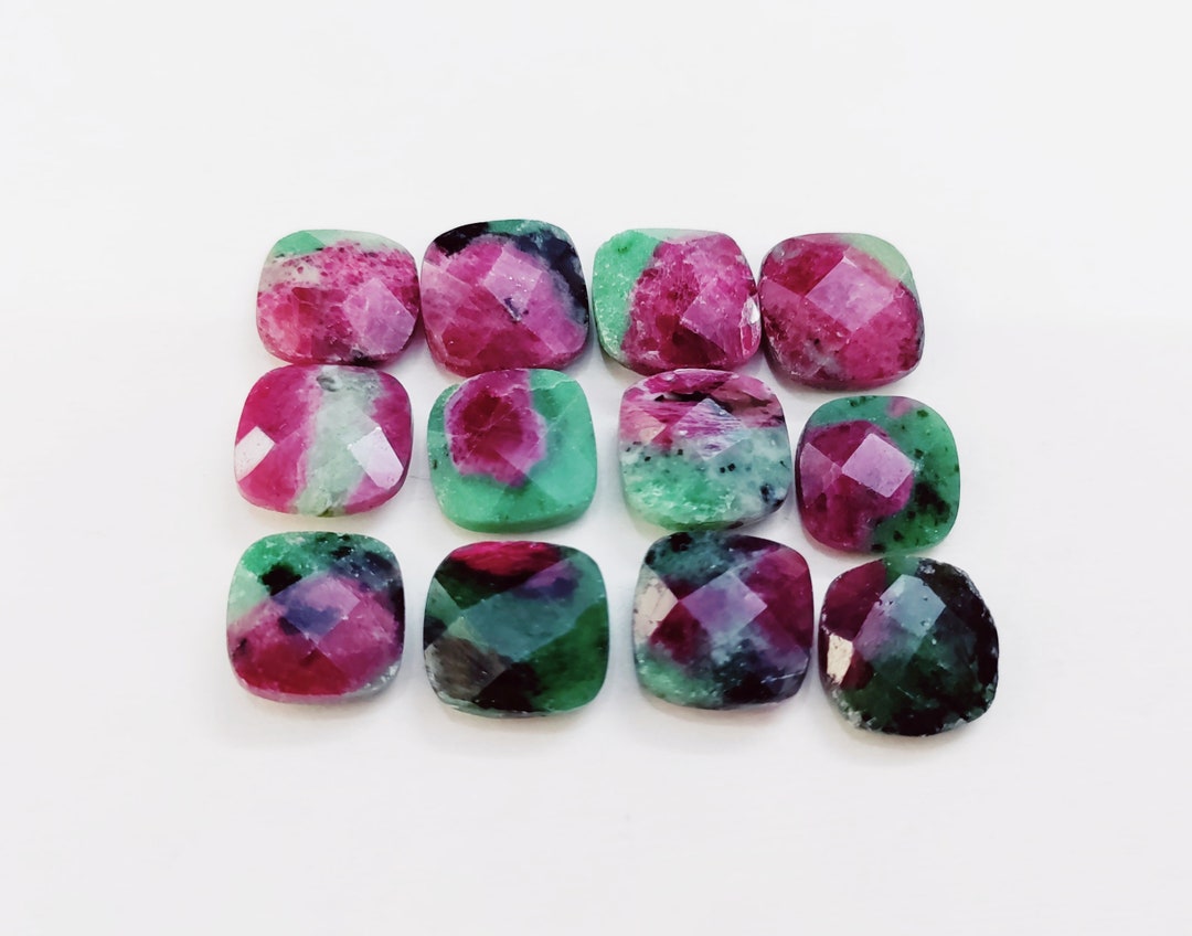 Natural Ruby Zoisite Faceted Gemstone Ruby Zoisite Cushion - Etsy Canada