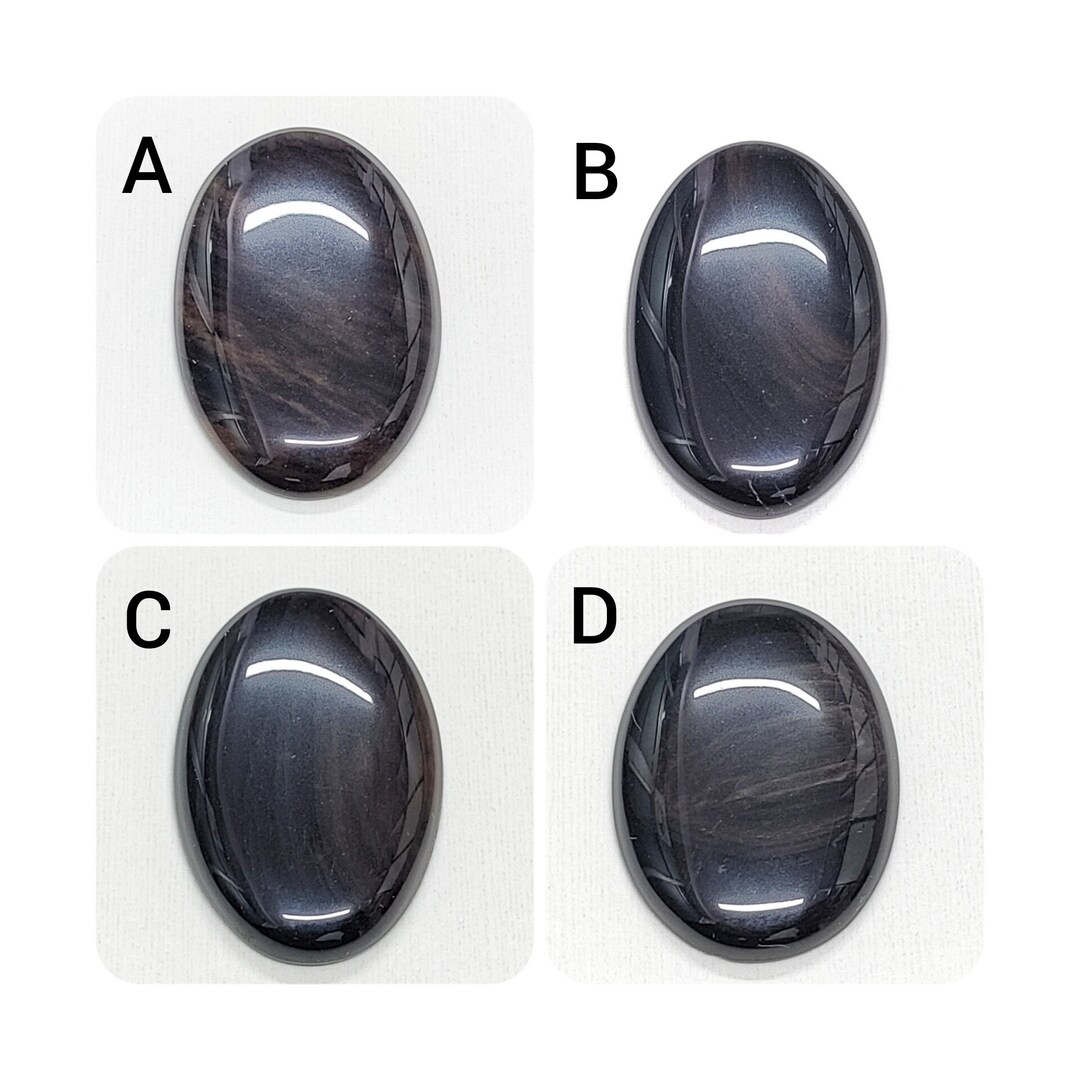 AAA Rainbow Obsidian Cabochon: Natural Oval Gemstone for Jewelry - Etsy