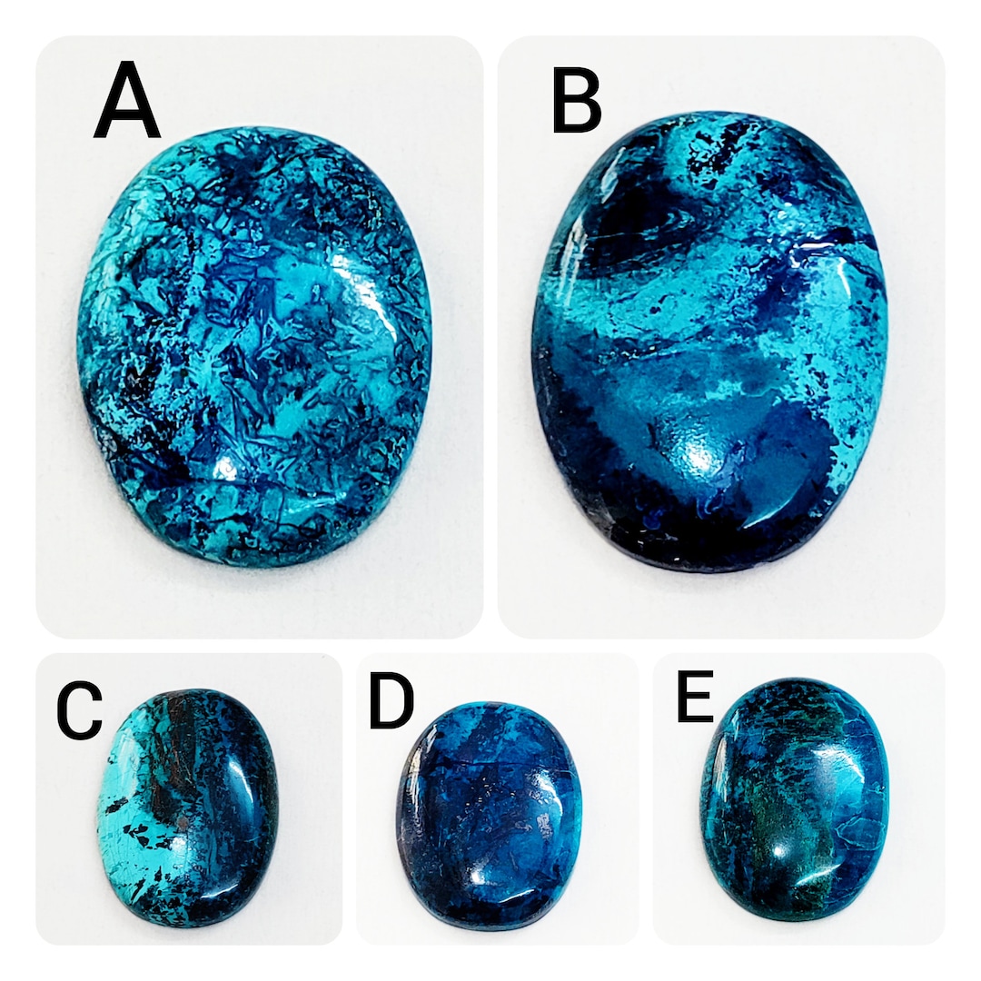 Natural Shattuckite Cabochons Gemstone, Shattuckite Oval Shape Cabs ...