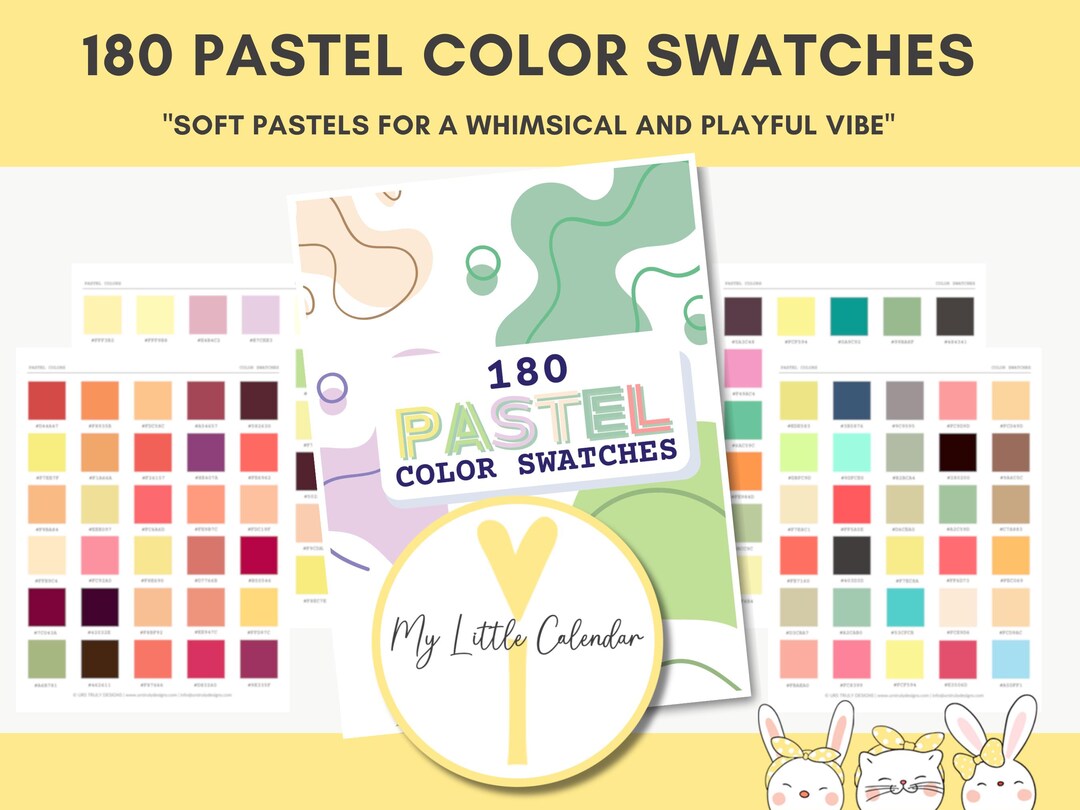 180 Pastels Swatches for a Whimsical and Playful Vibe Color Swatches ...