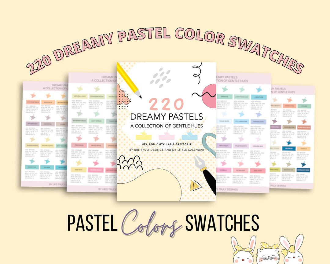 220 Dreamy Pastels Color Palette | Gentle Hues Reference | Hex, Rgb ...
