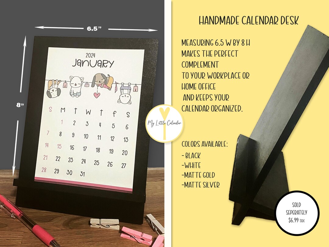 Handcrafted Calendar Stand/ Display Home Office Decor - Etsy
