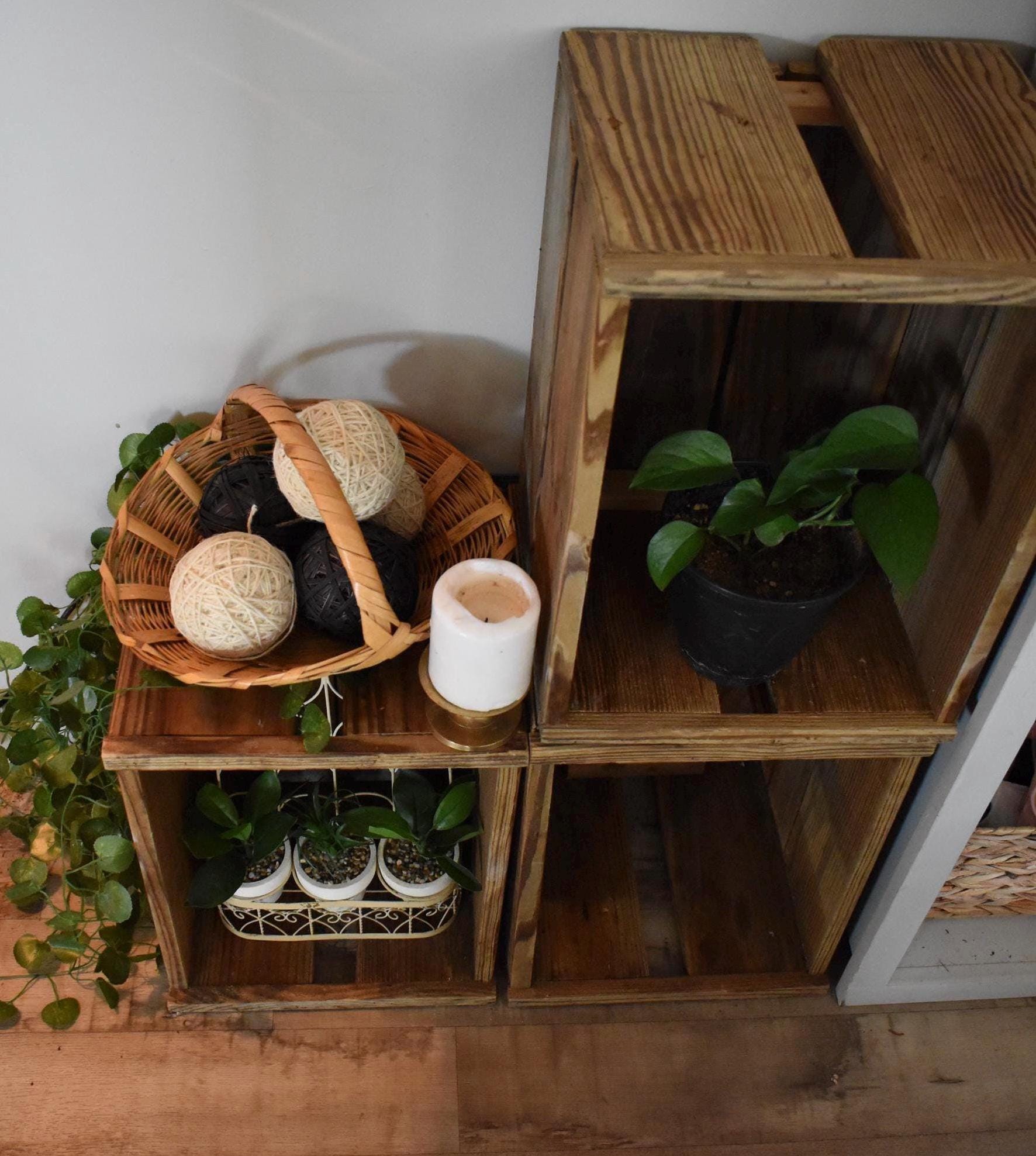 Wood crate bench store