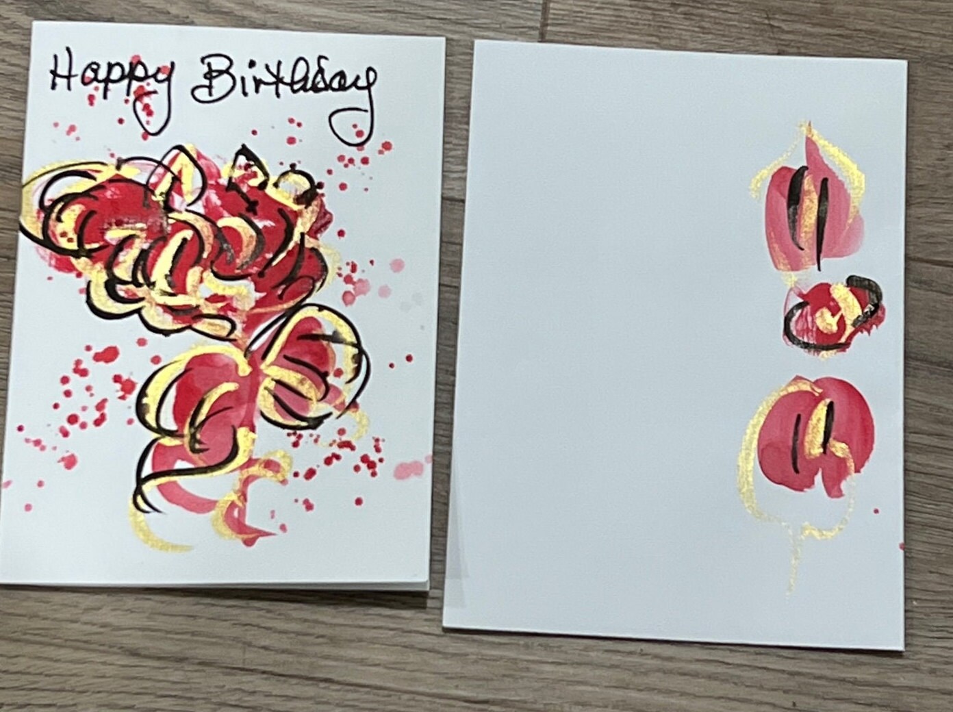 Custom Happy Birthday Hand-painted Greeting Cards - Etsy